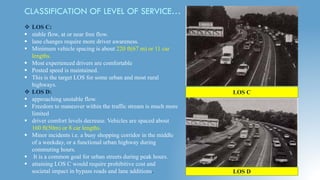 Level of Service(LOS) of a road with Calculation Method | PDF