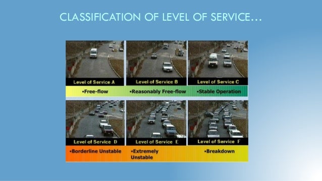 Level of Service(LOS) of a road with Calculation Method