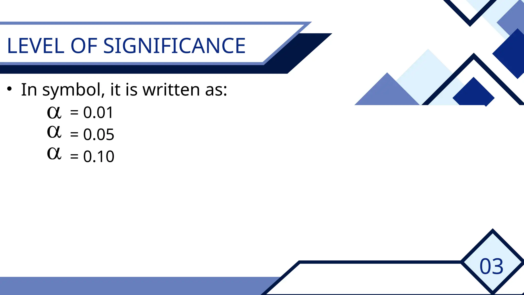 Level of significance statistics and probability.pptx
