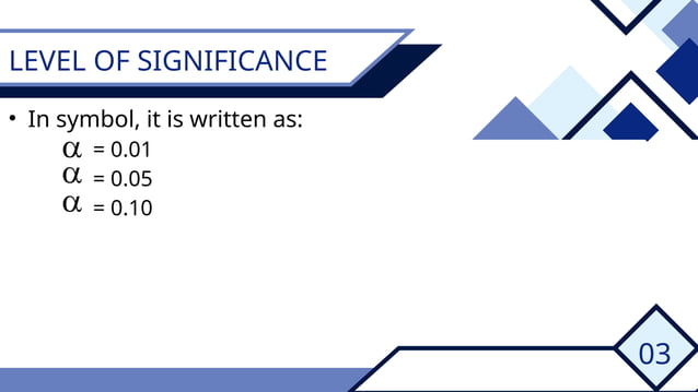 Level of significance statistics and probability.pptx