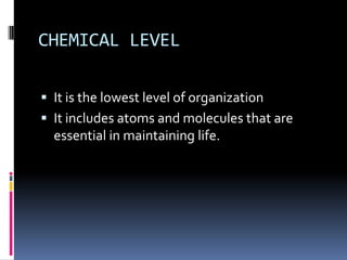 Level of structural organization | PPTX