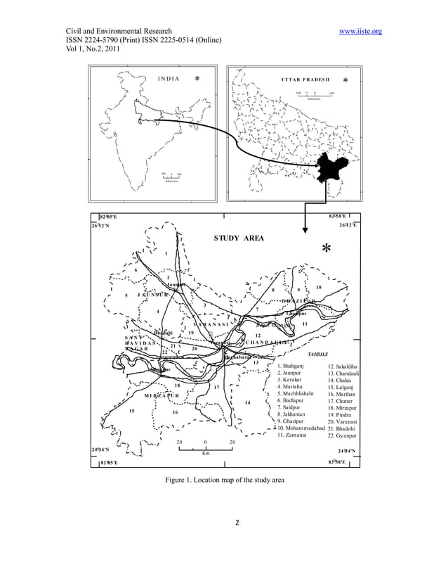 Level of urbanisation in varanasi and its adjoining districts of state ...