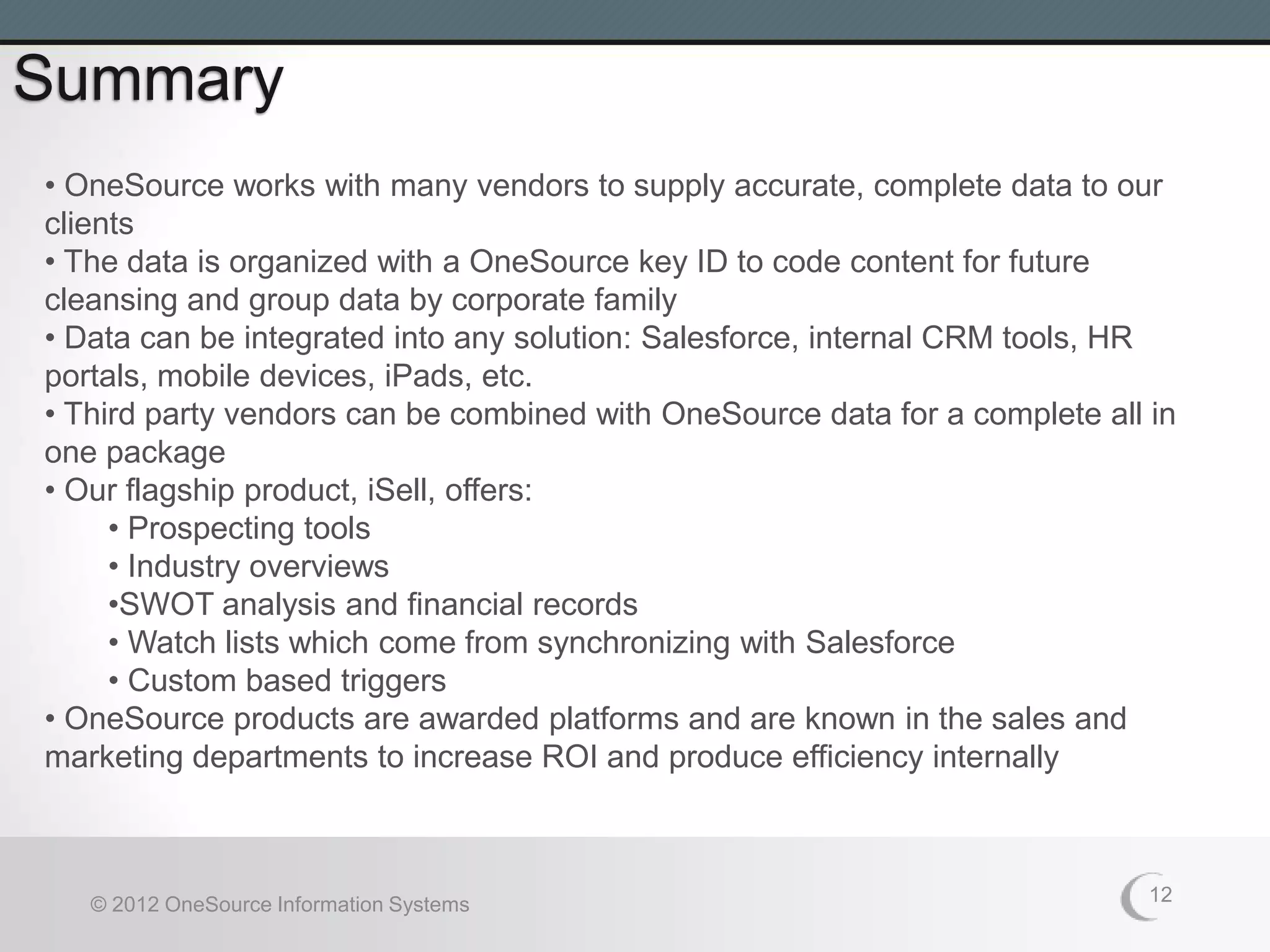 The OneSource Experience | PPTX