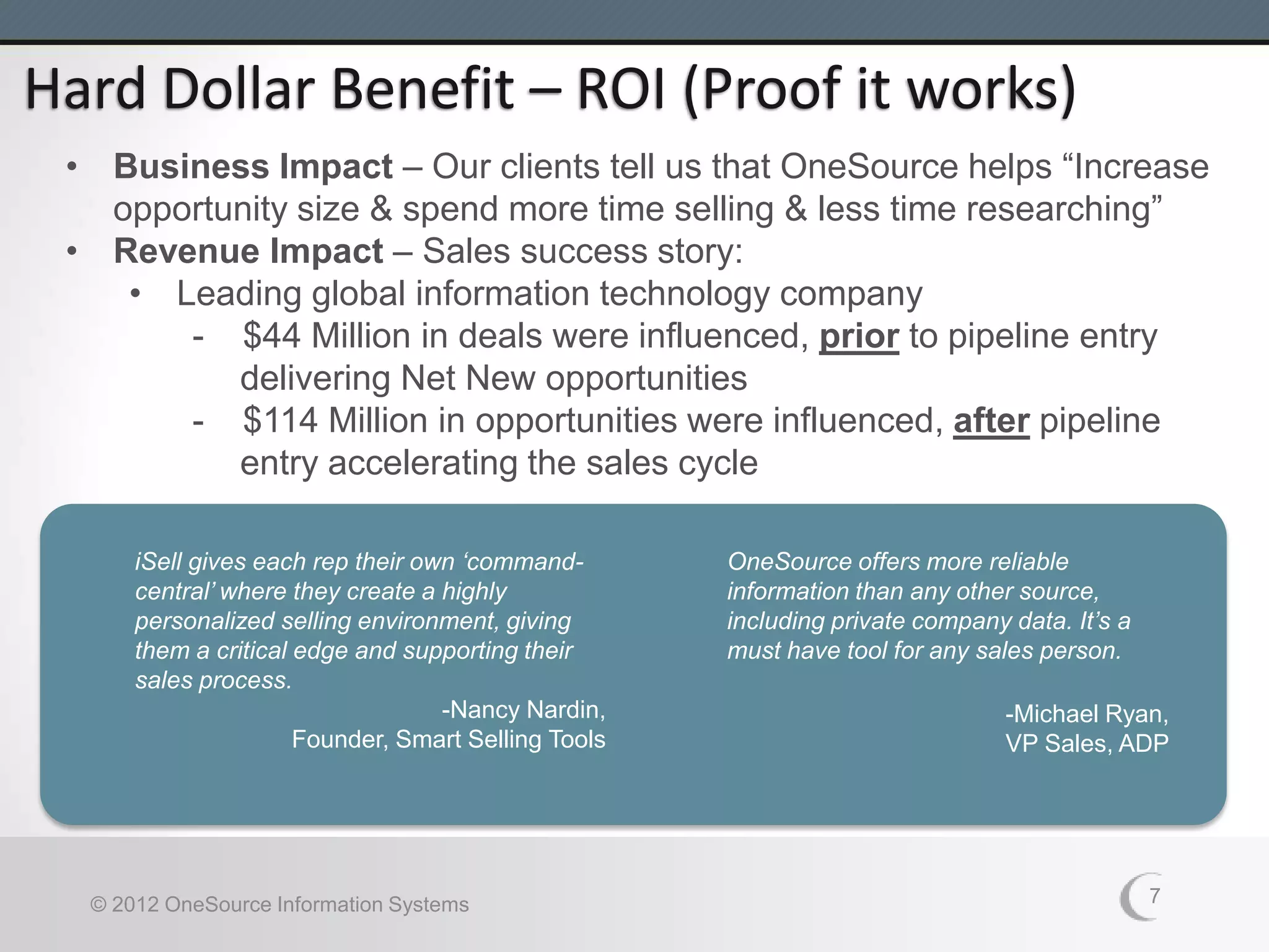 The OneSource Experience | PPTX