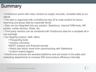 The OneSource Experience | PPTX