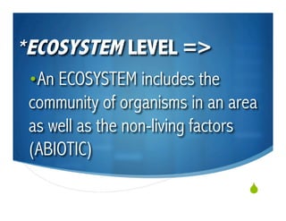 Levels Of Bio Organization | PPT
