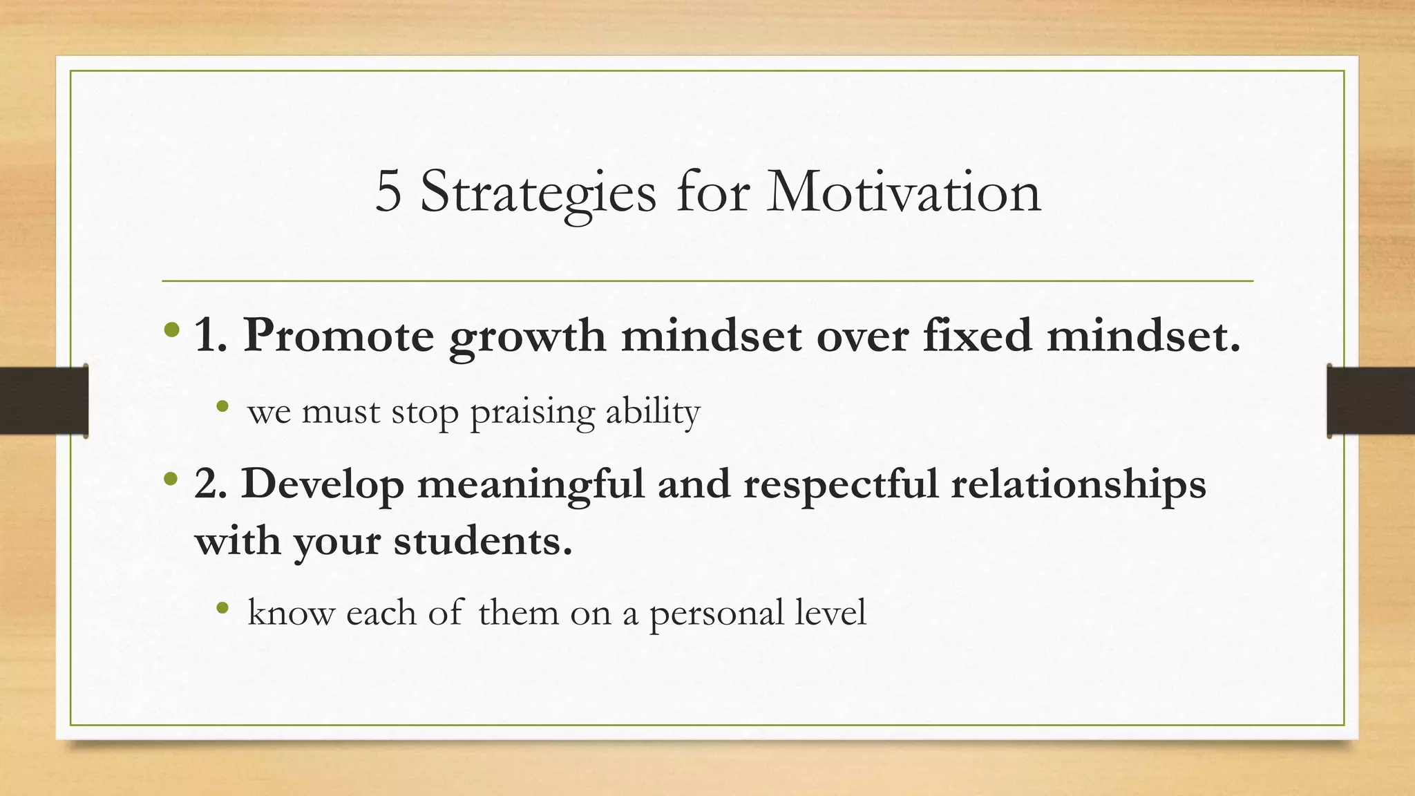 Levels of-motivation-and-motivational-strategies | PPTX | Education