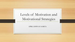 Levels of-motivation-and-motivational-strategies | PPTX