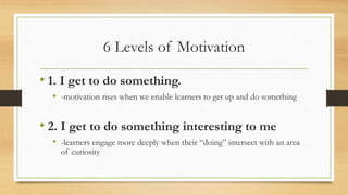 Levels of-motivation-and-motivational-strategies | PPTX | Education