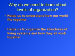 Levels Of Organization | PPT