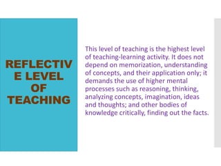 Levels and Phases of Teaching | PPT