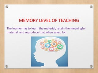 Levels and Phases of Teaching | PPT