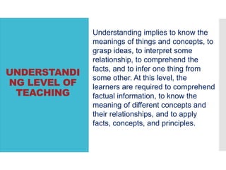 Levels and Phases of Teaching | PPT
