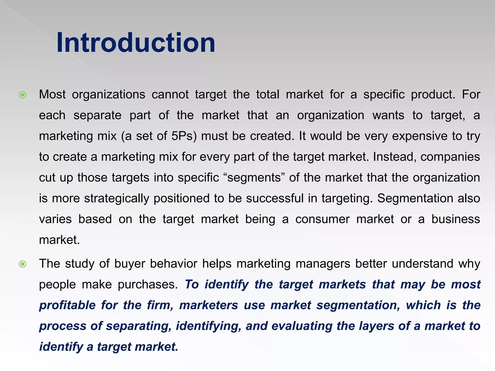 Levels and Pattern of Market Segmentation | PPTX