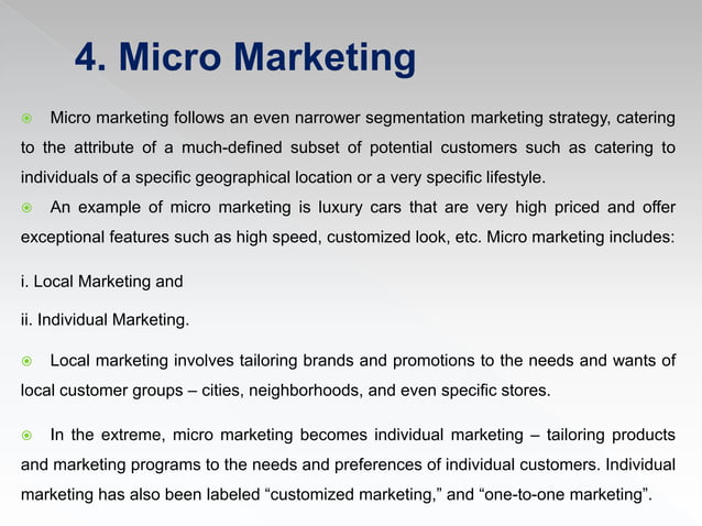 Levels and Pattern of Market Segmentation | PPTX | Marketing and ...