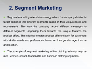 Levels and Pattern of Market Segmentation | PPTX