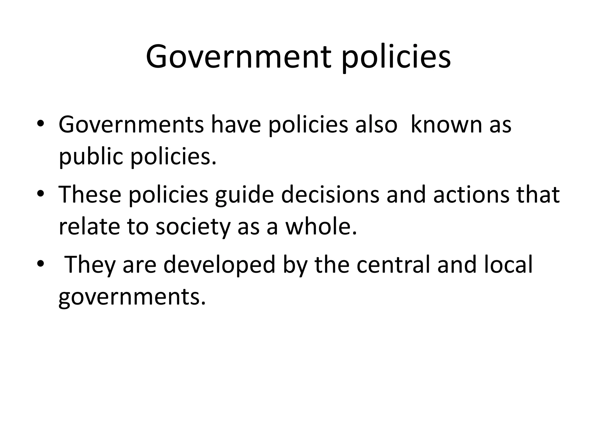 Levels and typologies of public policy | PPTX