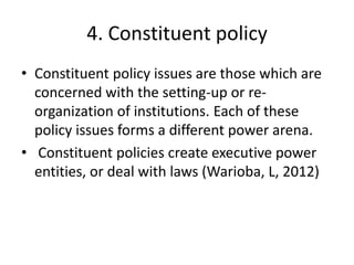 Levels and typologies of public policy | PPTX