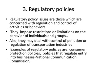 Public Policy Examples