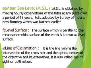 Leveling basic surveying third year engineering | PPTX