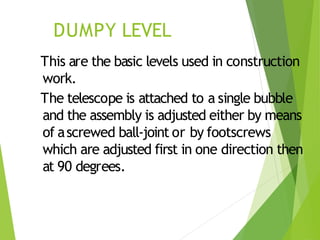 Leveling basic surveying third year engineering | PPTX