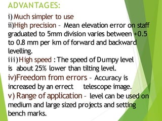 Leveling basic surveying third year engineering | PPTX