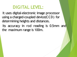 Leveling basic surveying third year engineering | PPTX