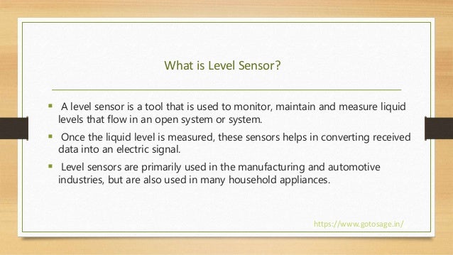 What is Level sensor and how does it works? | PPTX