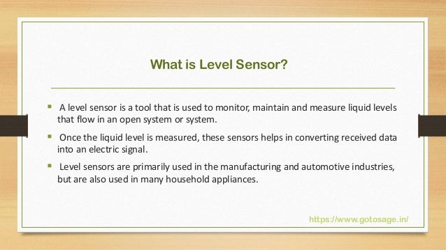 What is Level sensor and how does it works? | PDF