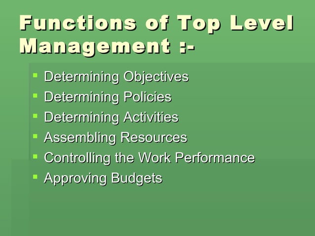 Levels & functions of mgmt(4) 2 | PPT
