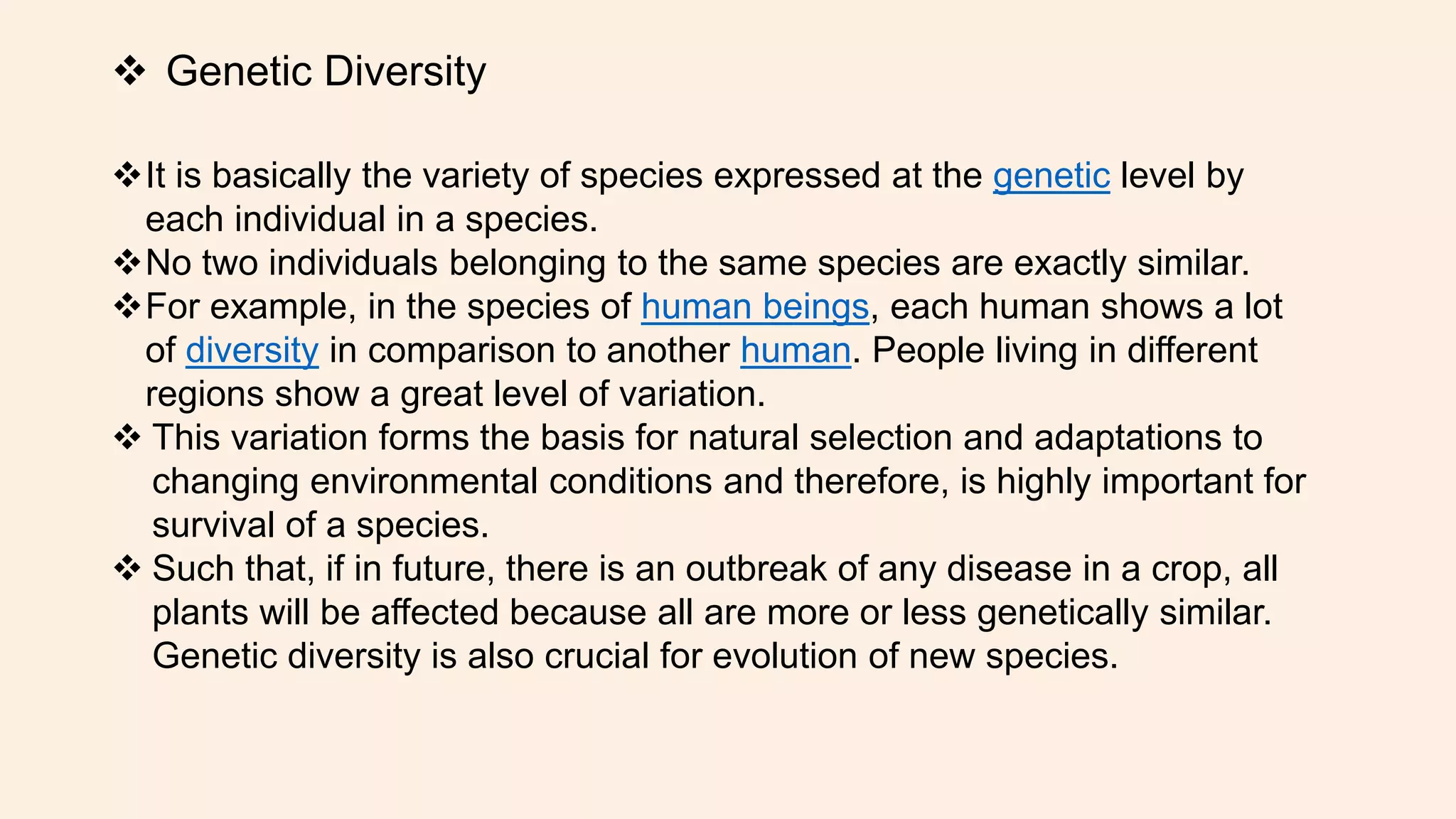 Levels of biodiversity (Plant Biodiversity) | PPTX