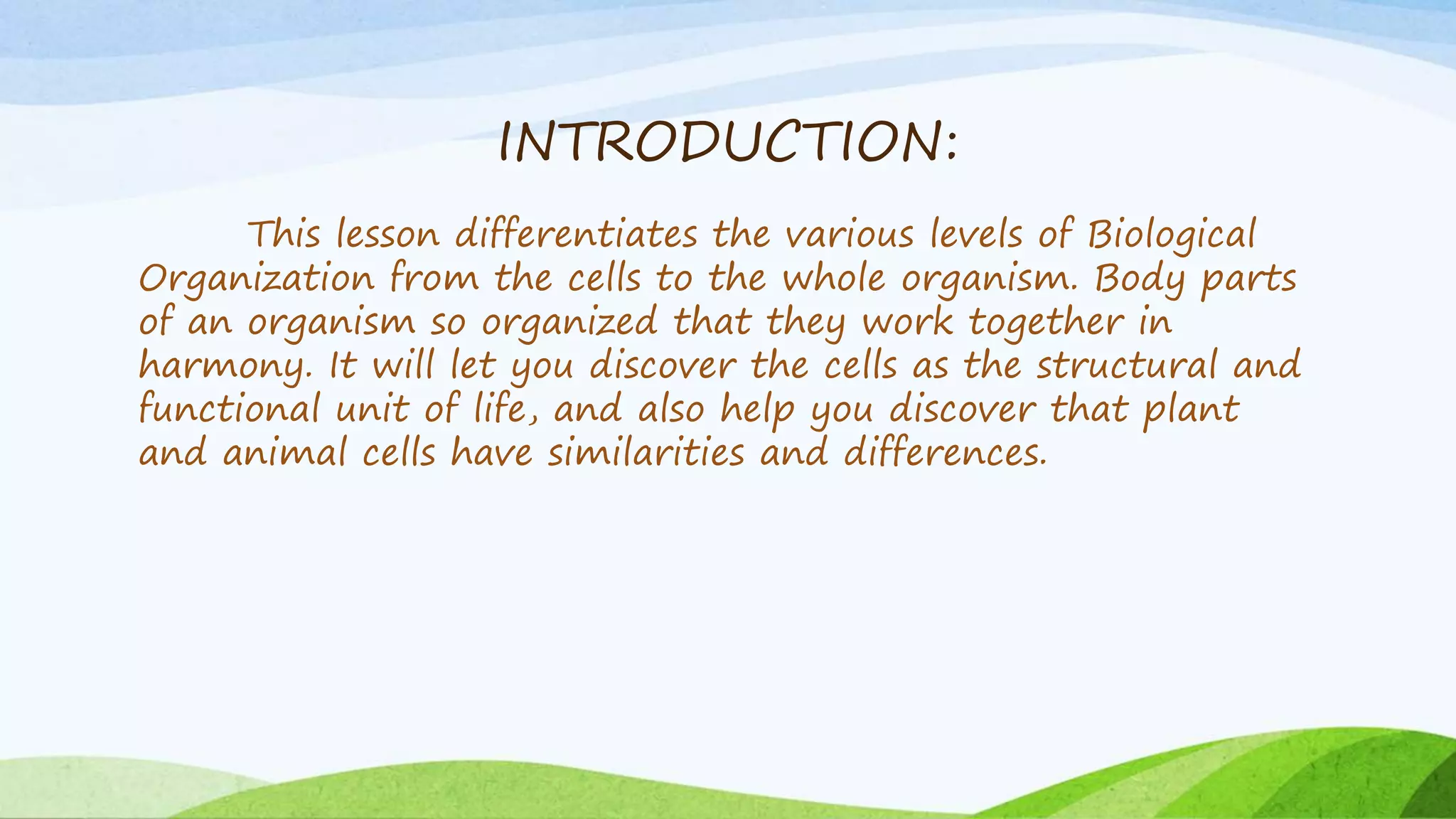 Levels of biological organization | PPT