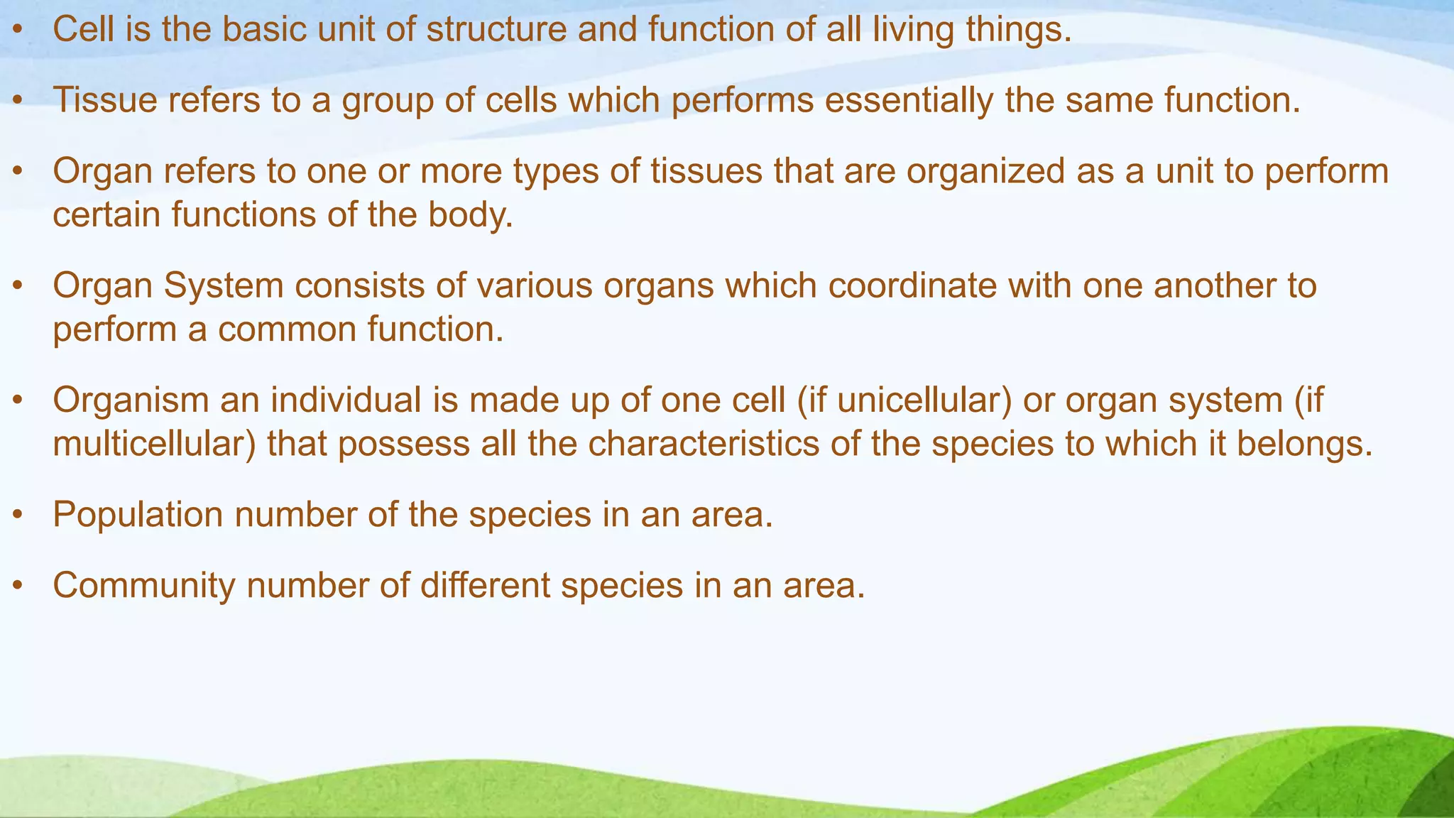 Levels of biological organization | PPT