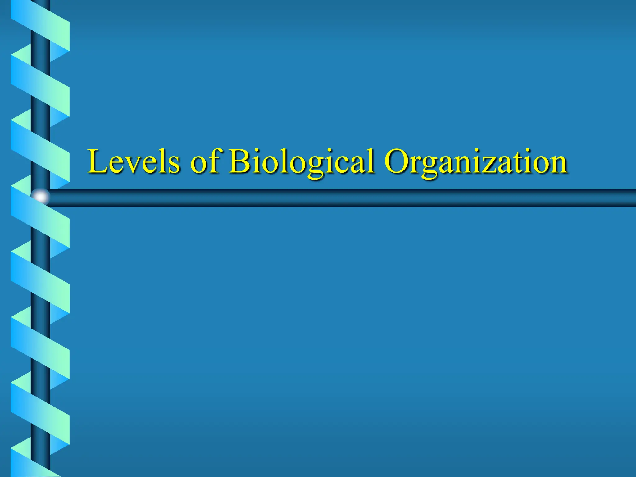 PPt on Levels of Biological Organization | PPT