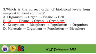 Levels of Biological Organization in Living Organisms | PPTX