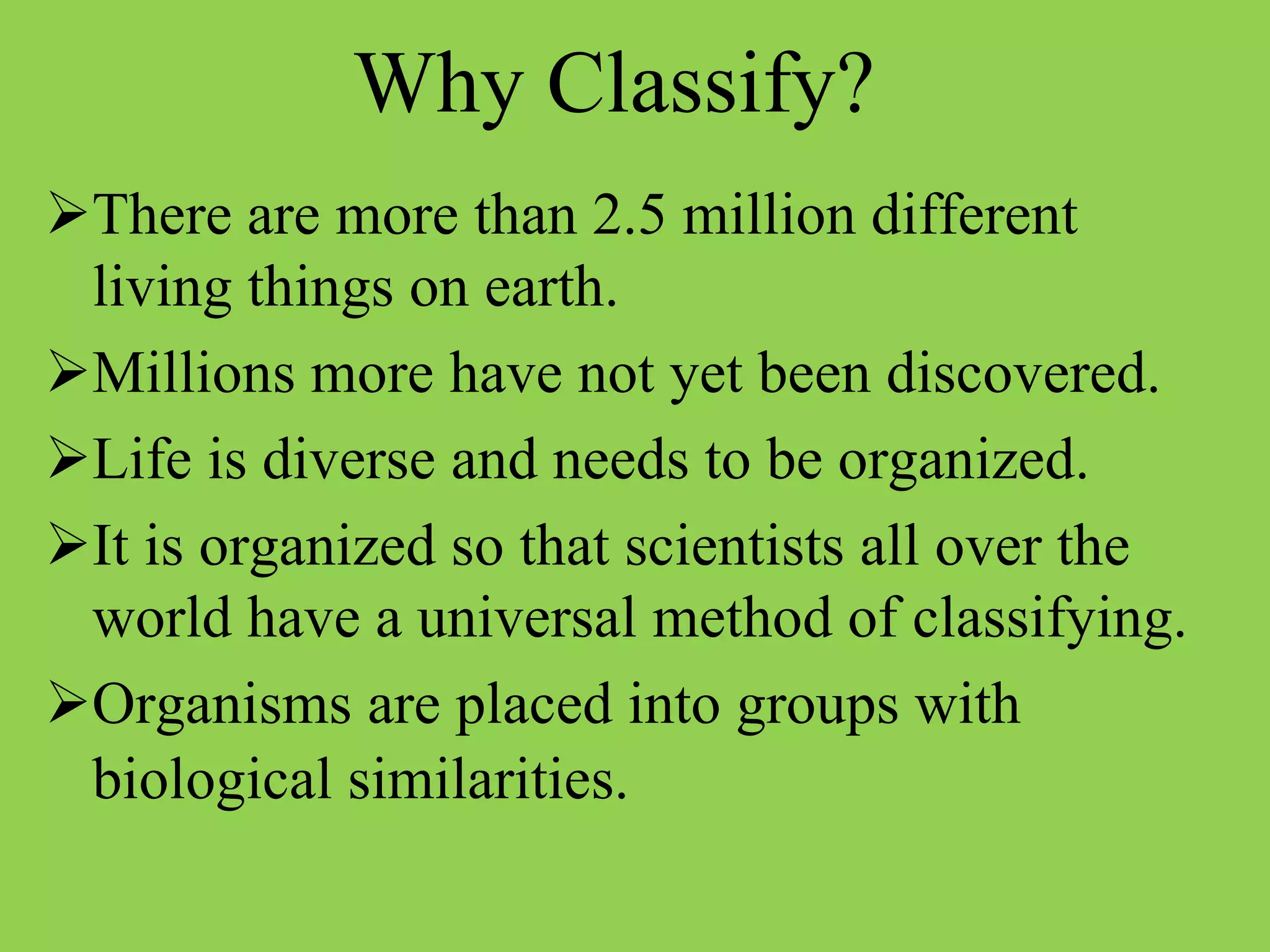 Levels of classification | PPTX