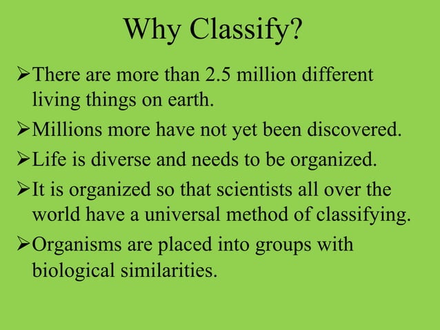 Levels of classification | PPTX | Biological Sciences | Science