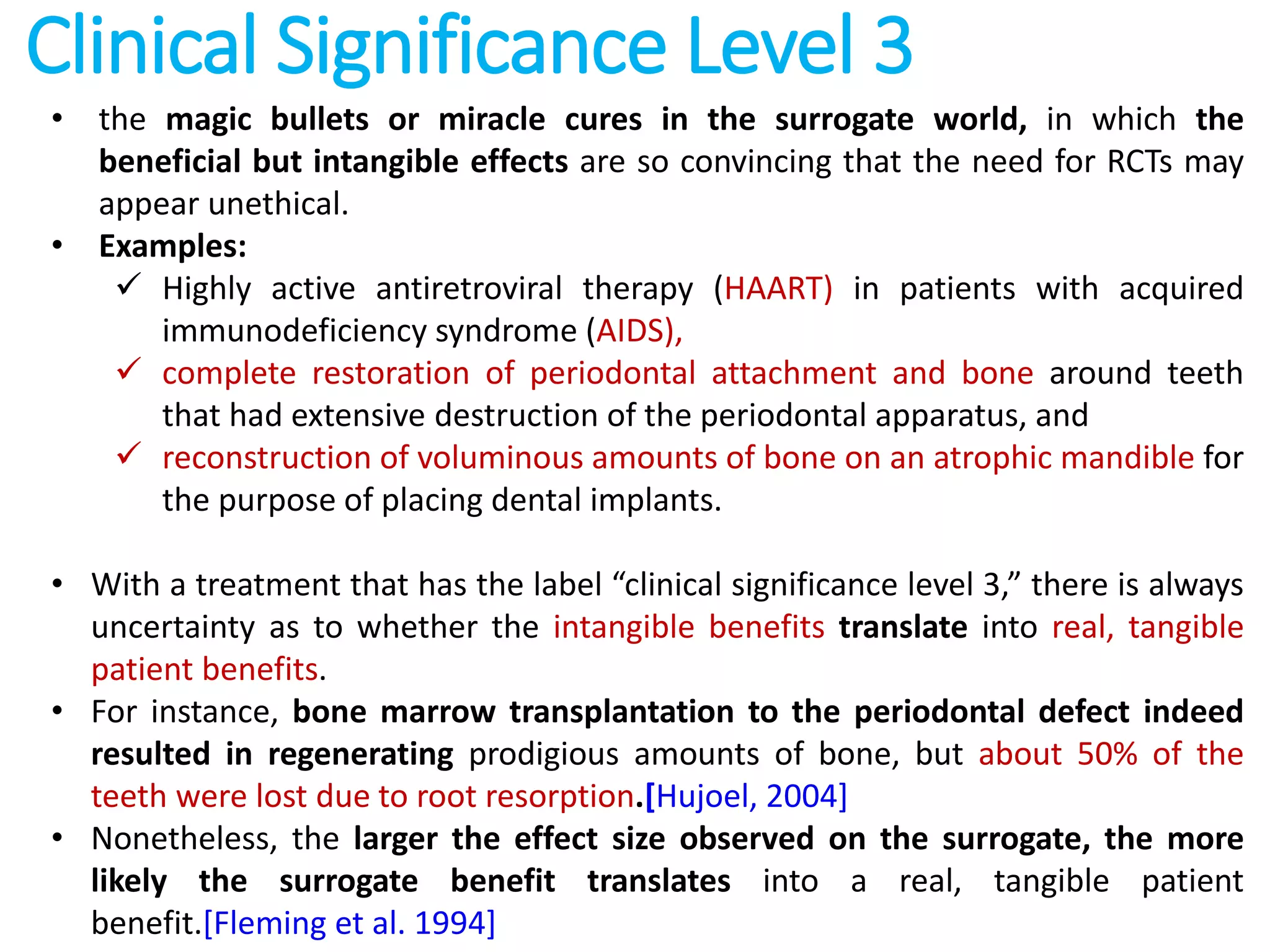 Levels of clinical significance | PPTX