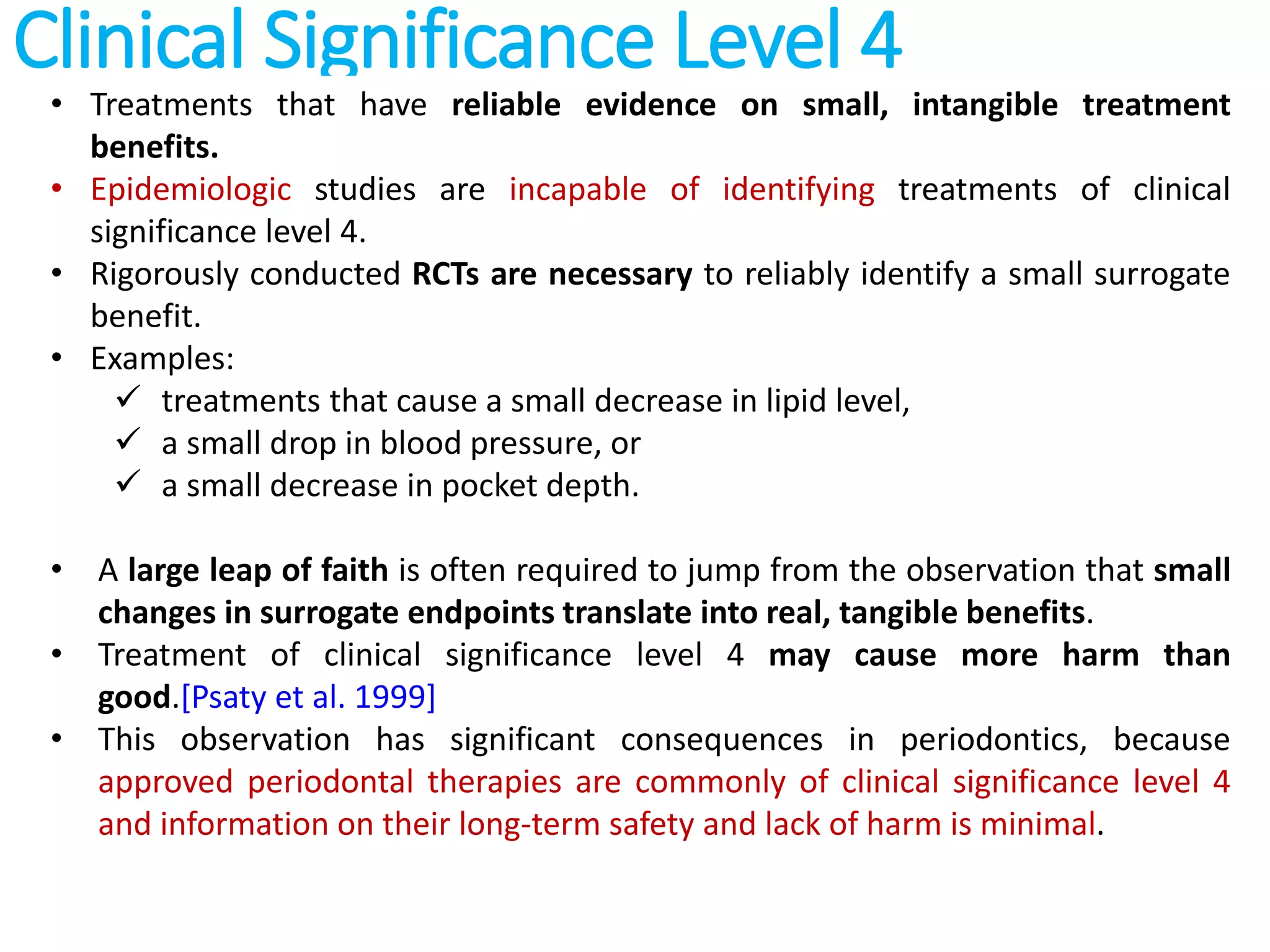 Levels of clinical significance | PPTX