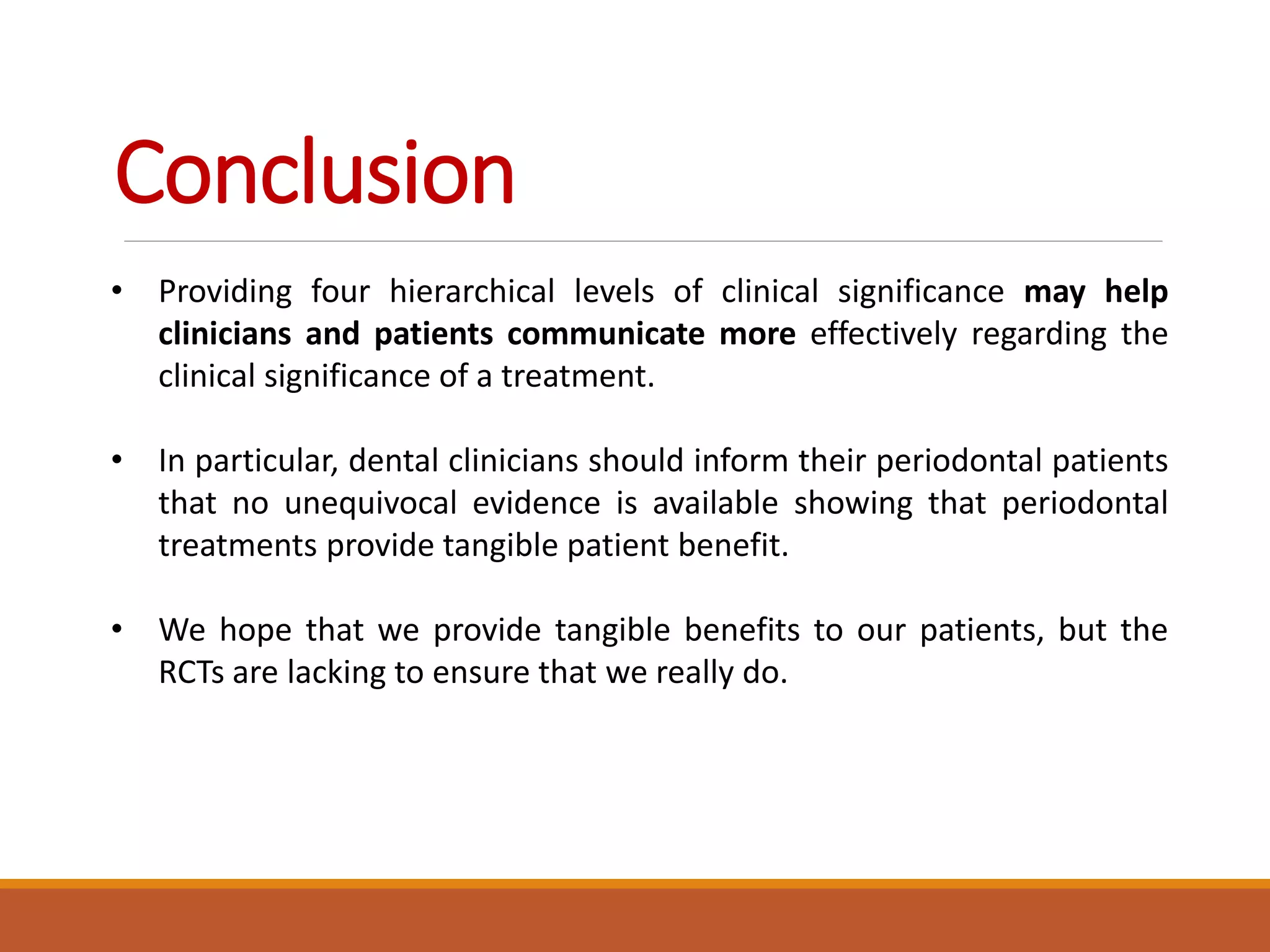 Levels of clinical significance | PPTX
