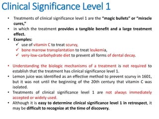 Levels of clinical significance | PPTX