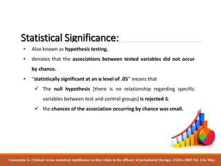 Levels of clinical significance | PPTX