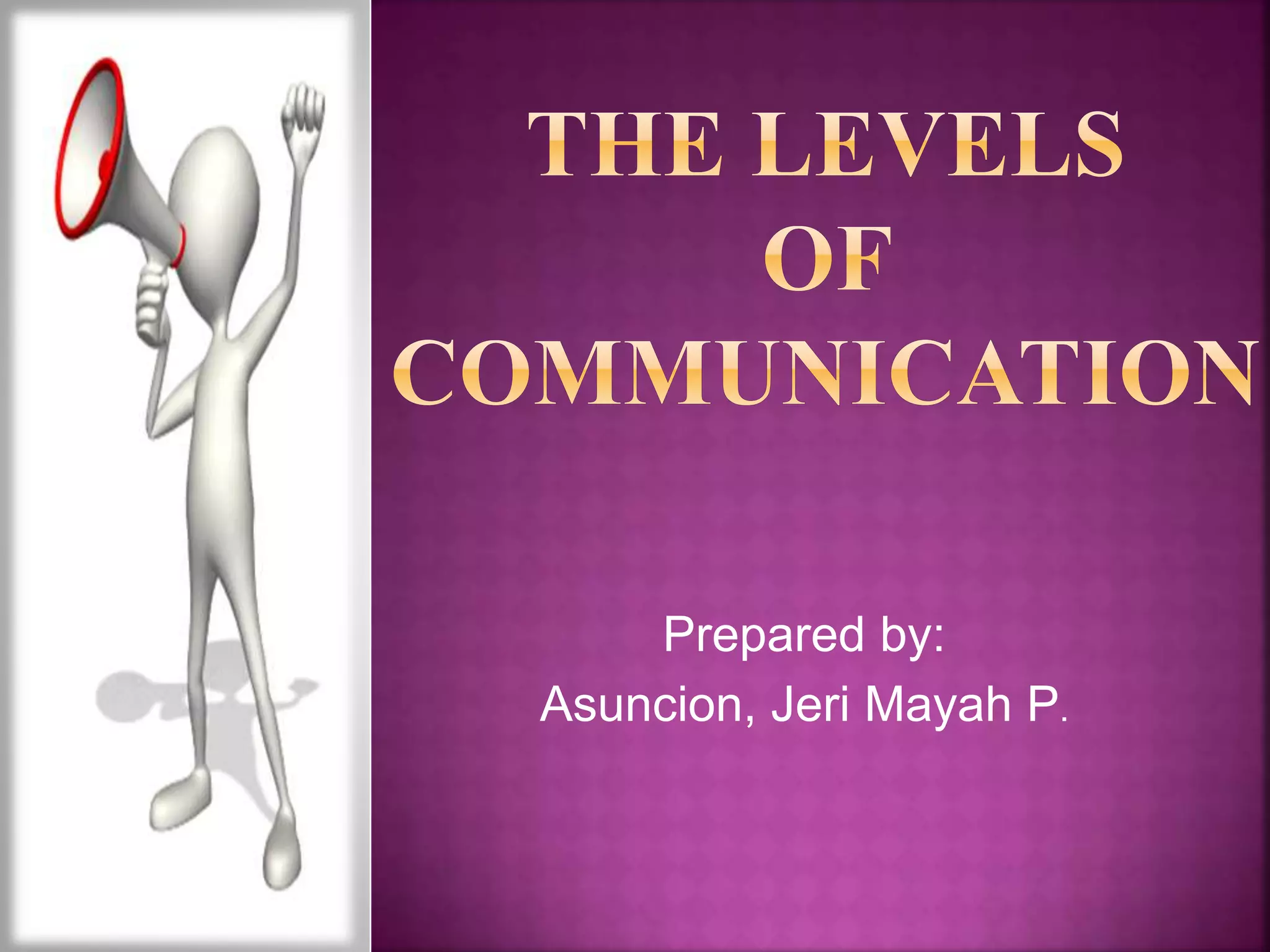 Levels of Communication Eng3 | PPTX