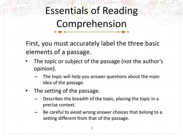 Levels of comprehension-LET Review | PPTX