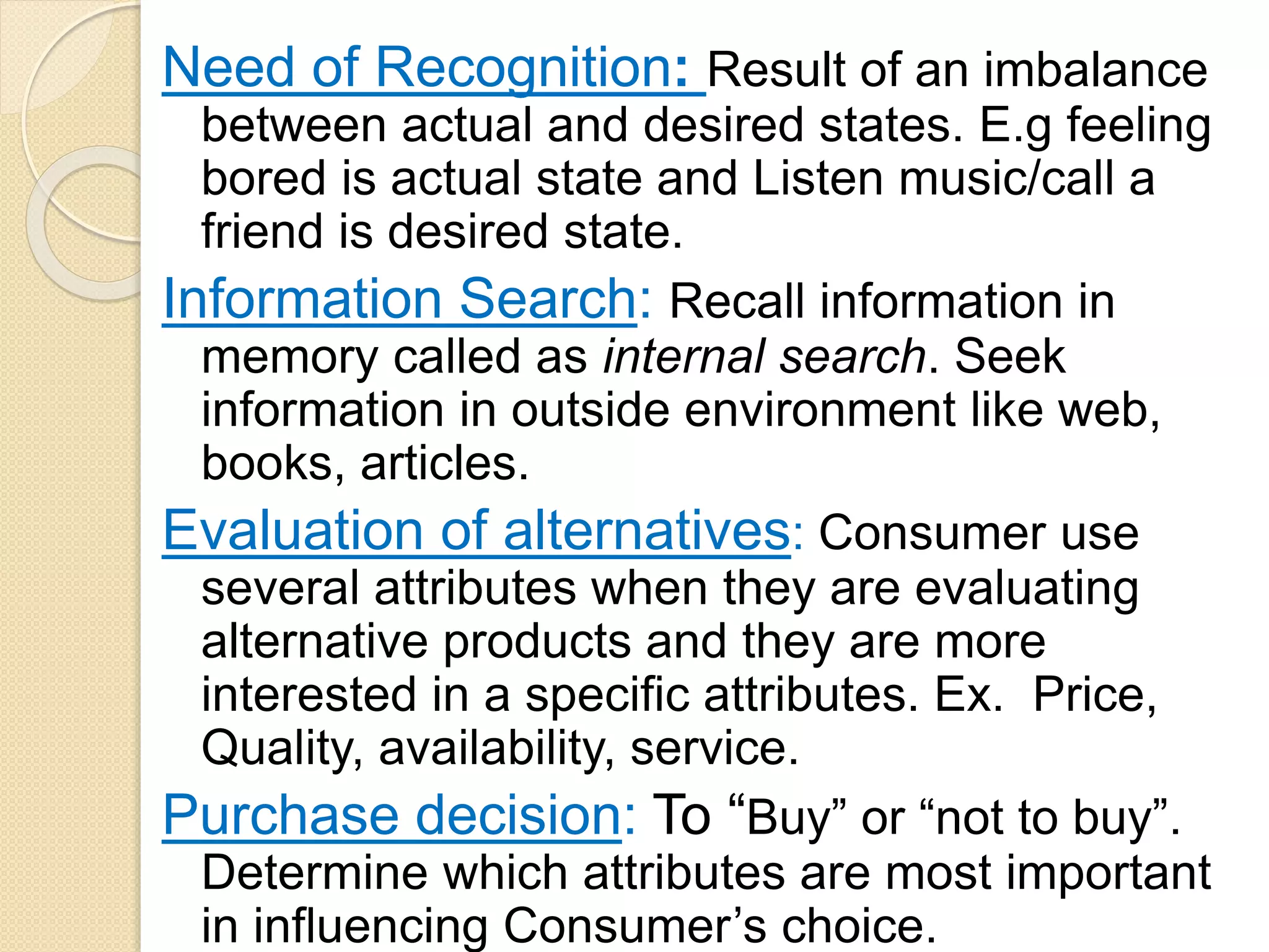 Levels of Consumer Decision making & A model of Consumer Decision ...
