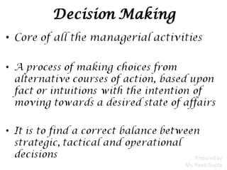Levels of decision making | PPTX