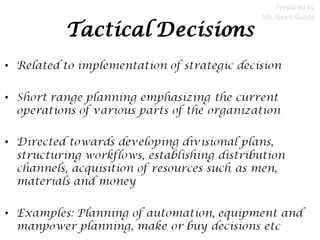 Levels of decision making | PPTX