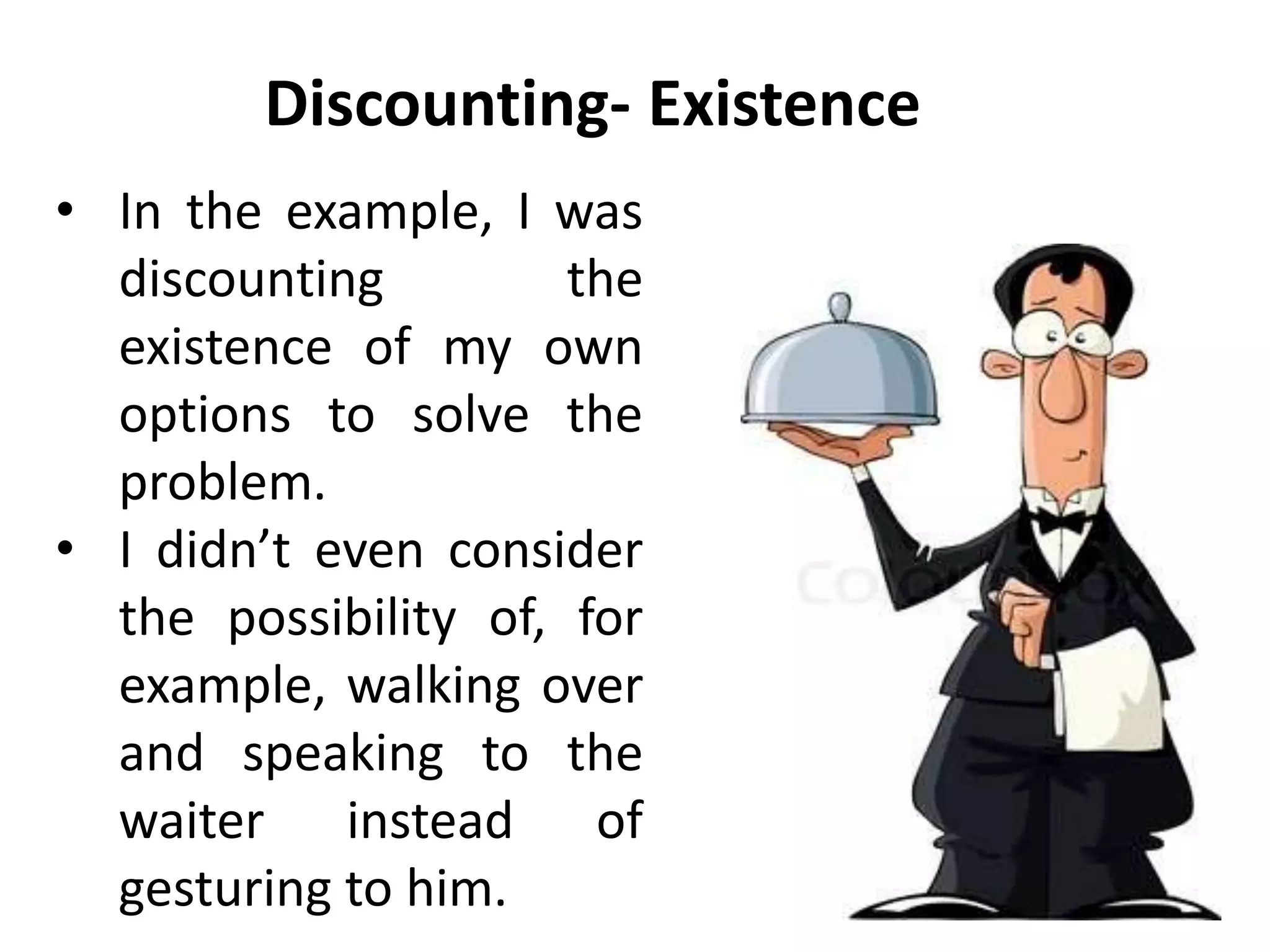 Levels of discounting (Transactional analysis / TA is an integrative ...