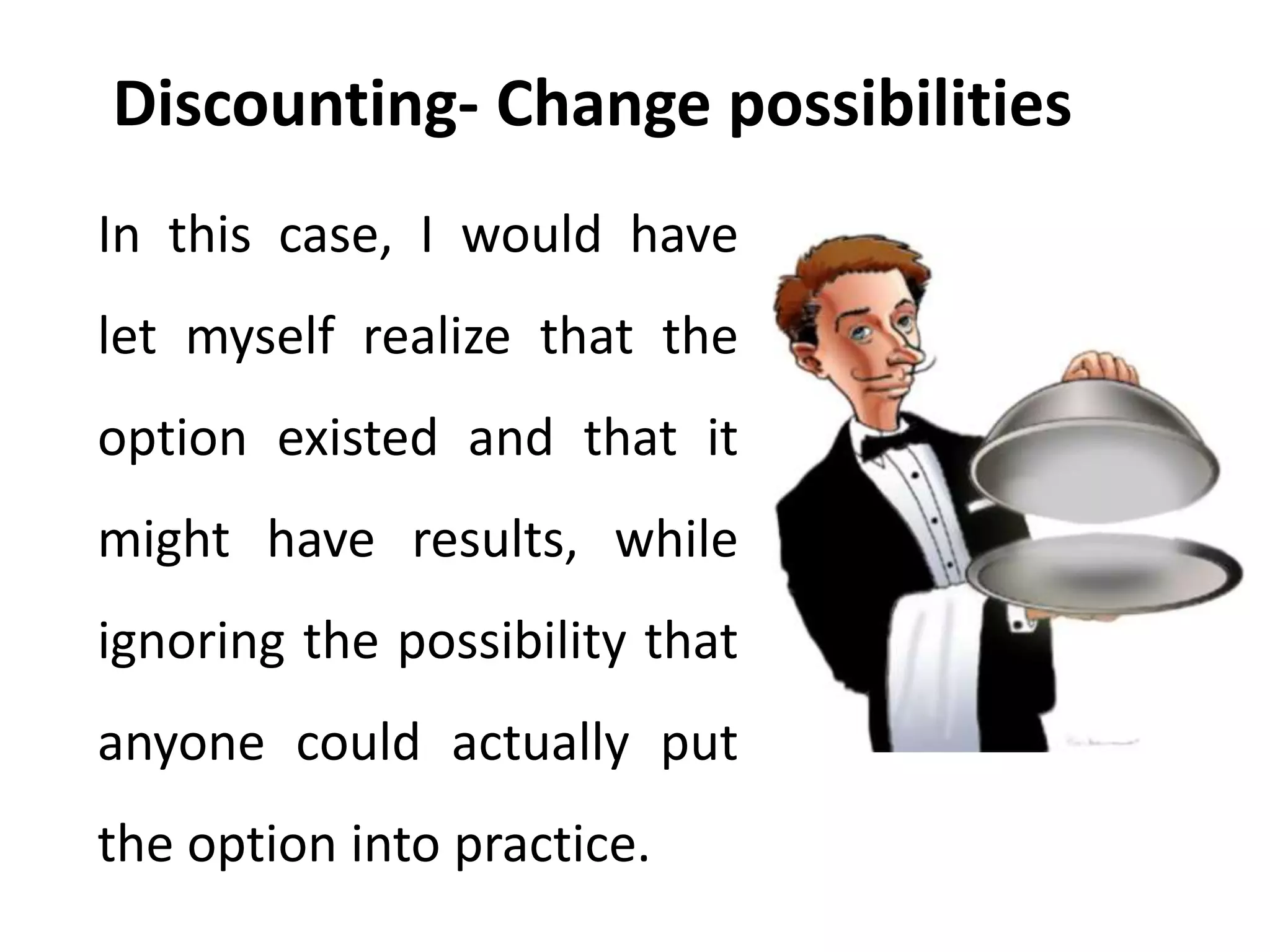 Levels of discounting (Transactional analysis / TA is an integrative ...