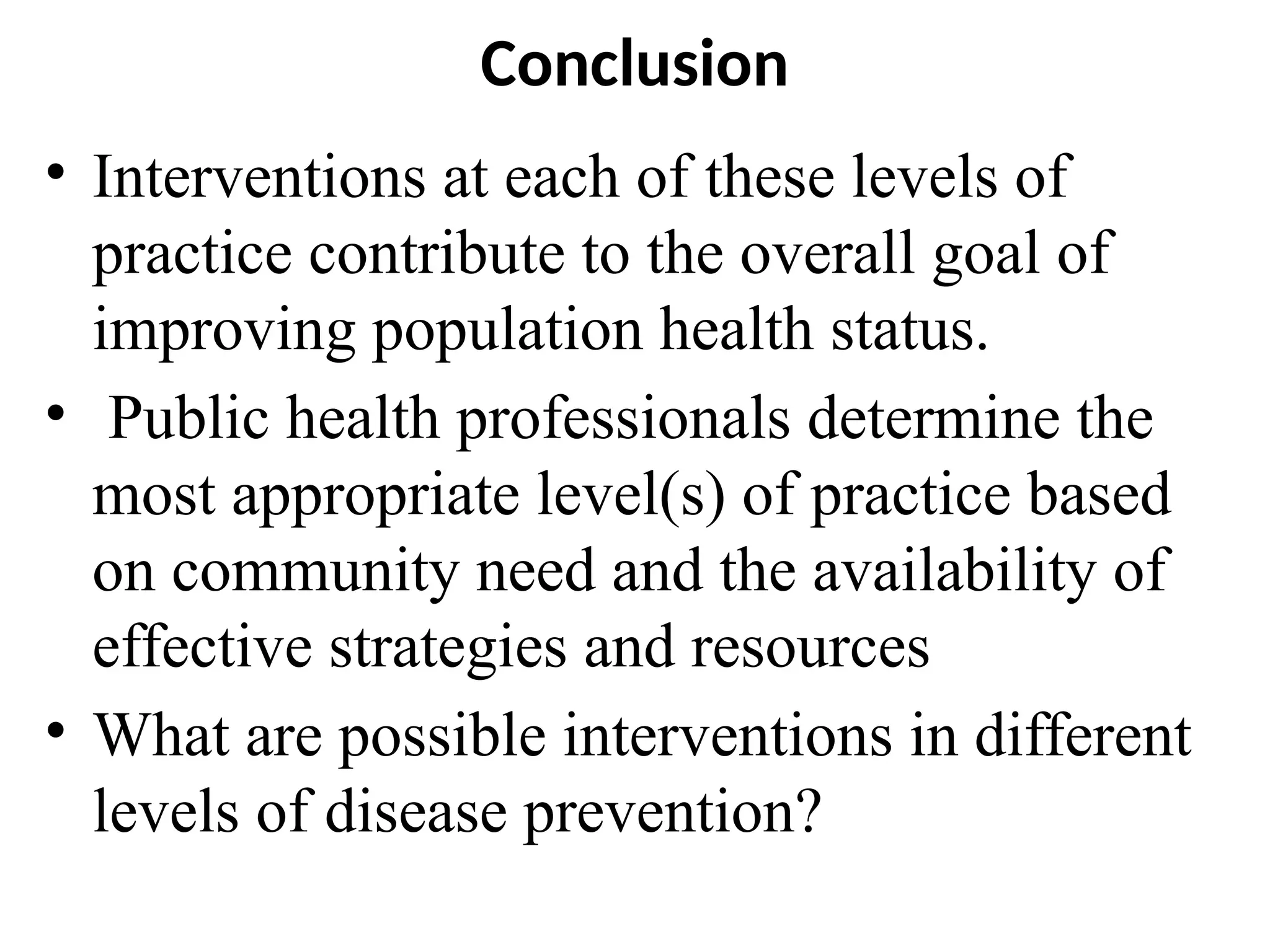 levels of disease prevention.pptx For public health | PPTX